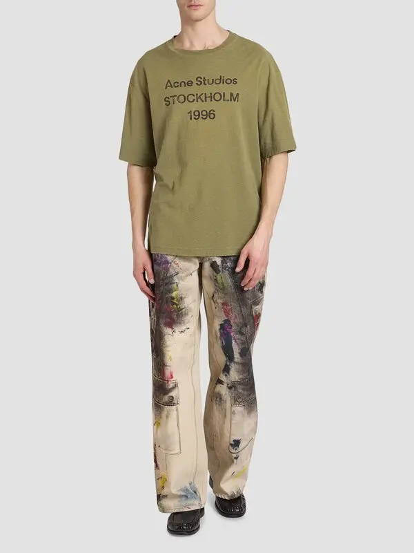 Acne Studios Paint Splash Cotton Pants