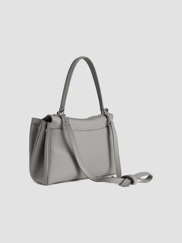 Balenciaga Rodeo Small Grained Calfskin Top Handle Bag - Grey