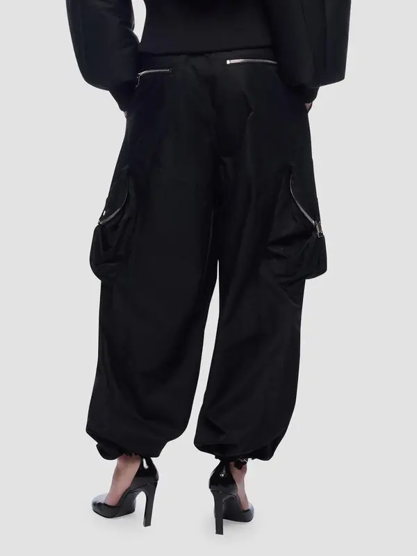 Attico Wide-leg Drawcord Cargo Pants