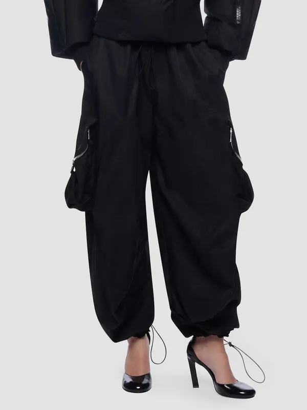 Attico Wide-leg Drawcord Cargo Pants