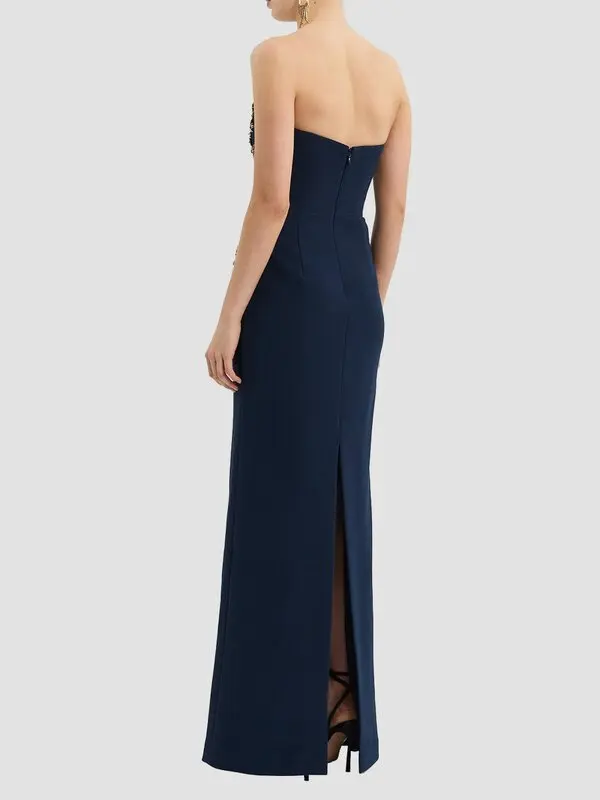 Rebecca Vallance Orla Embellished Stretch-crepe Strapless Gown
