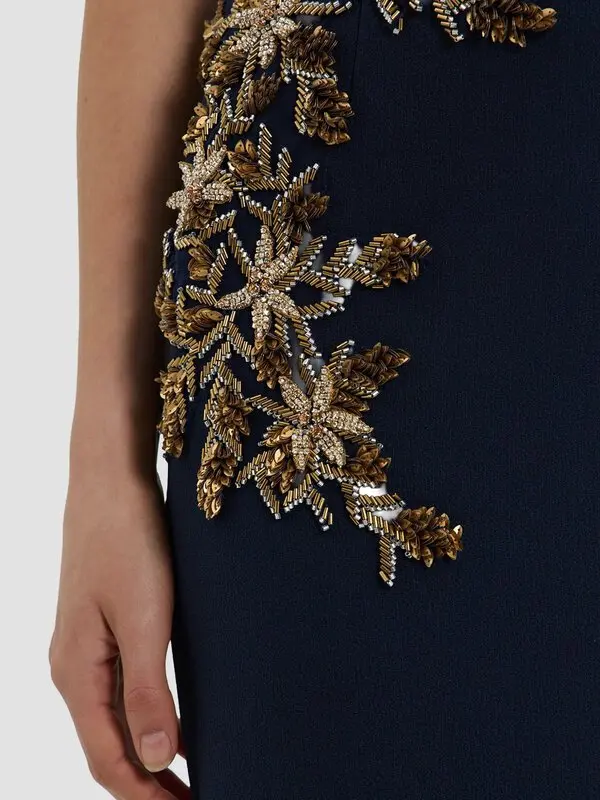 Rebecca Vallance Orla Embellished Stretch-crepe Strapless Gown