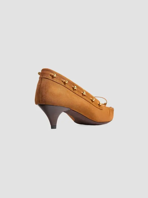 Khaite Milly 45mm Suede Moccasin-style Pumps
