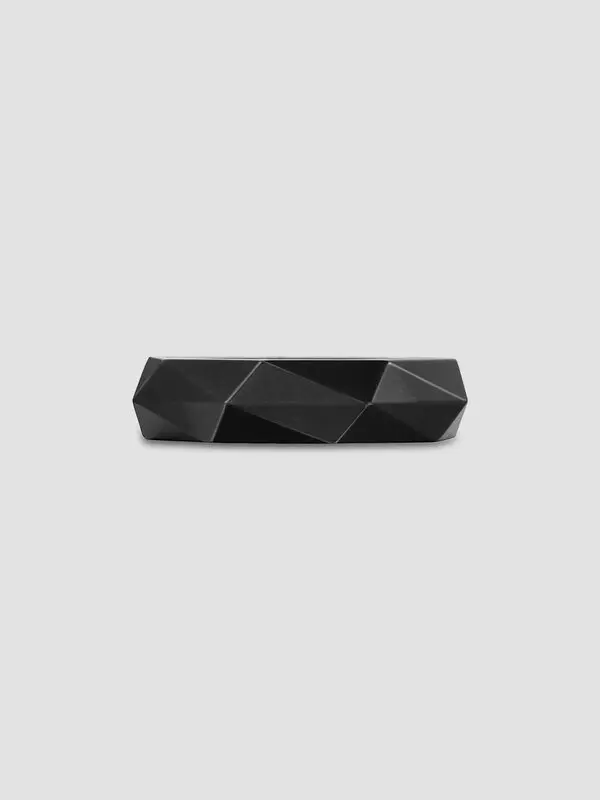 David Yurman Faceted Band Ring In Titanium, 6.2mm