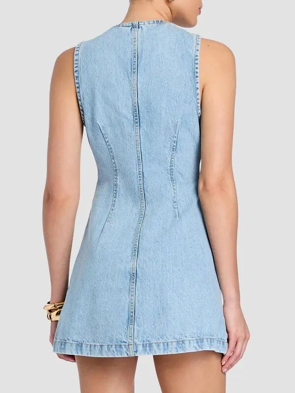 Retrofete Hanna Double-breasted Denim Mini Dress