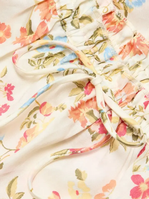 PAPINELLE Amber Printed Cotton Sateen Shorts - Peach