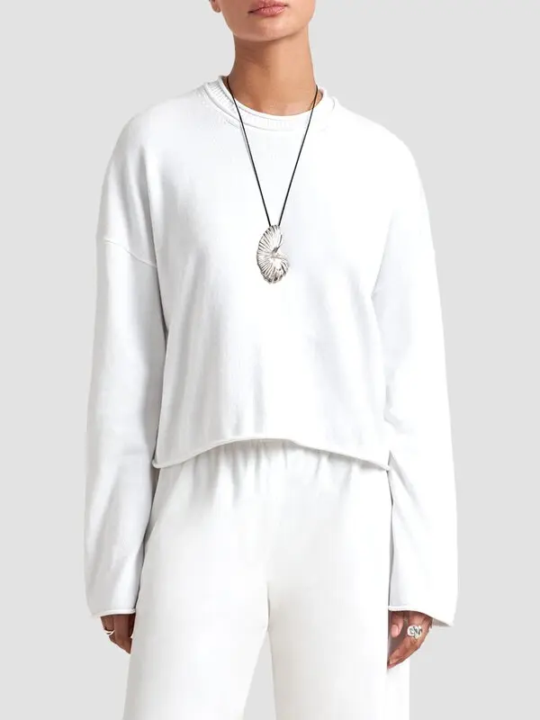 LA LIGNE Cotton Dominick Sweater - Ivory