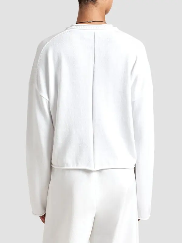 LA LIGNE Cotton Dominick Sweater - Ivory