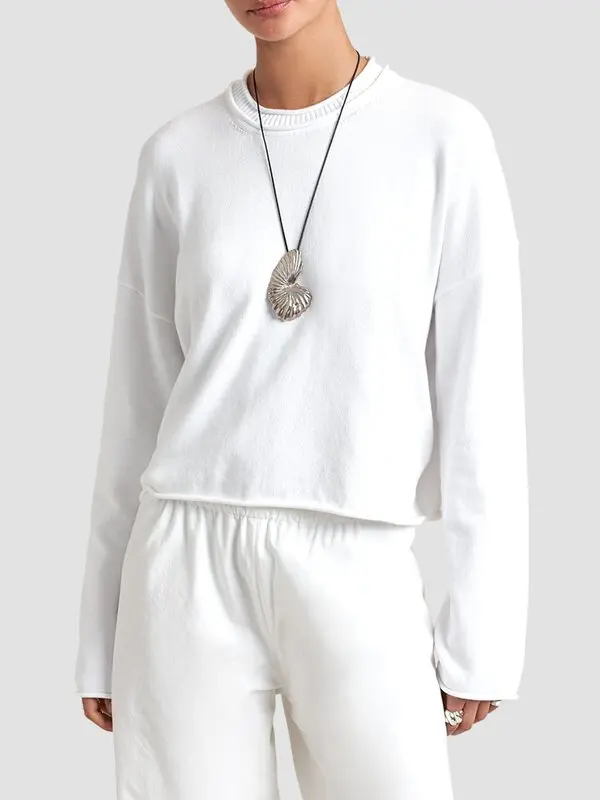 LA LIGNE Cotton Dominick Sweater - Ivory