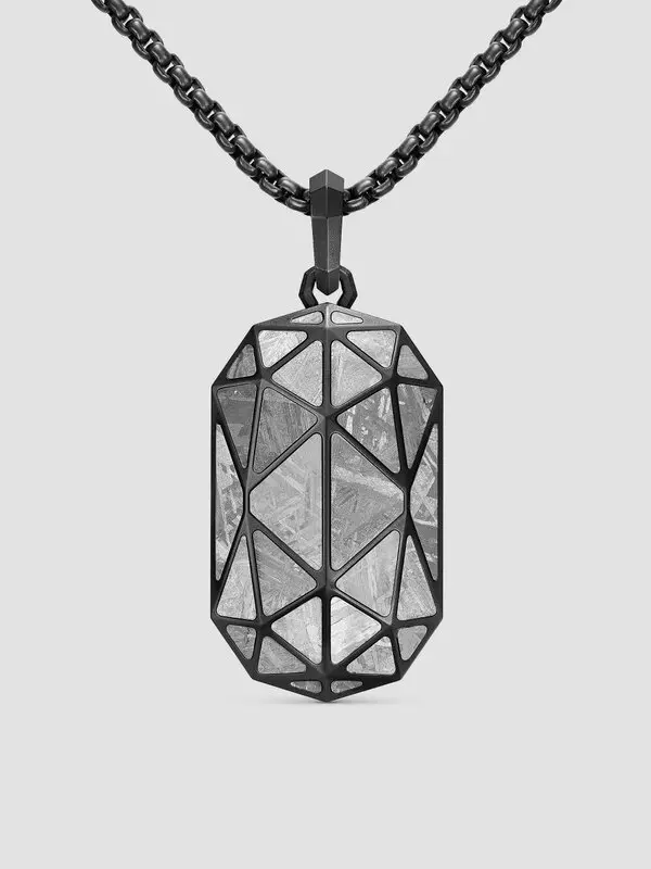 David Yurman Faceted Amulet In Black Titanium