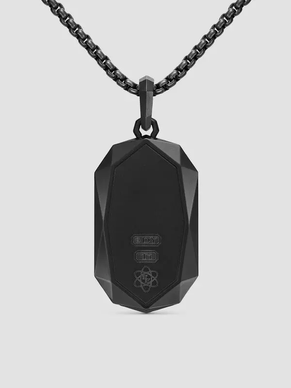 David Yurman Faceted Amulet In Black Titanium