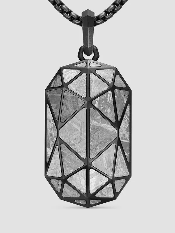David Yurman Faceted Amulet In Black Titanium