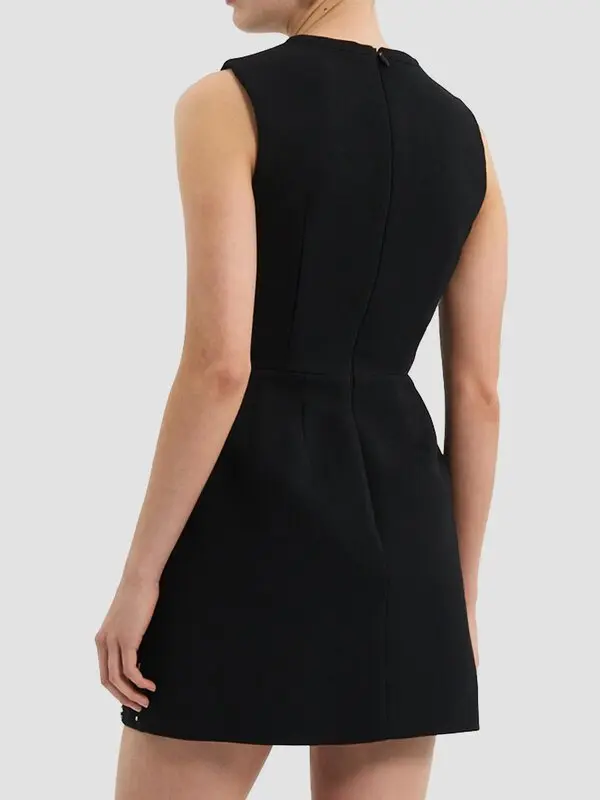 Rebecca Vallance Piper Embellished Bow Stretch-crepe Minidress