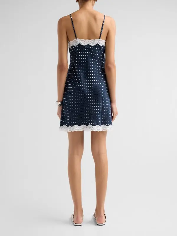 PAPINELLE Annabelle Satin & Lace Mini Slip Nightgown