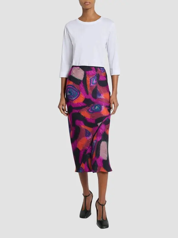 Dries Van Noten Sati Abstract Midi Skirt