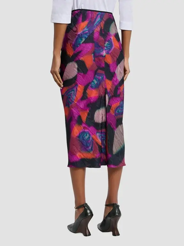 Dries Van Noten Sati Abstract Midi Skirt