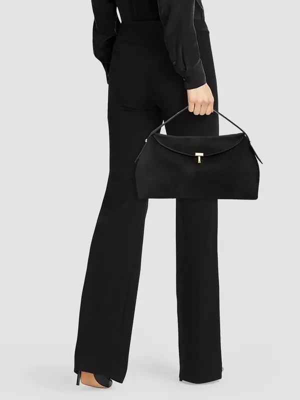 TOTEME T-lock Pony Hair Top Handle Bag - Black