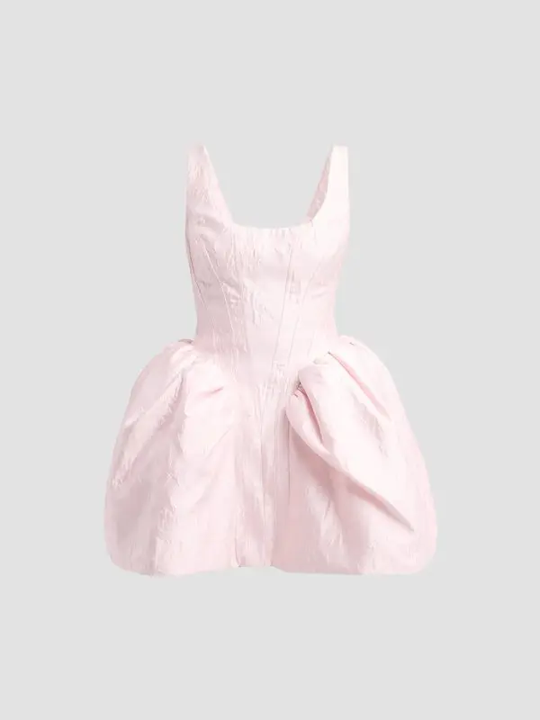 AKNVAS Ahlyn Brocade Cocktail Mini Dress - Pink