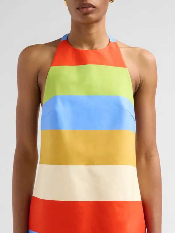 Retrofete Lanny Stripe Shift Mini Dress - Multi Stripe