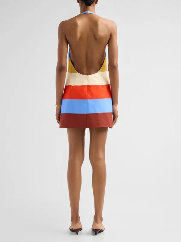 Retrofete Lanny Stripe Shift Mini Dress - Multi Stripe