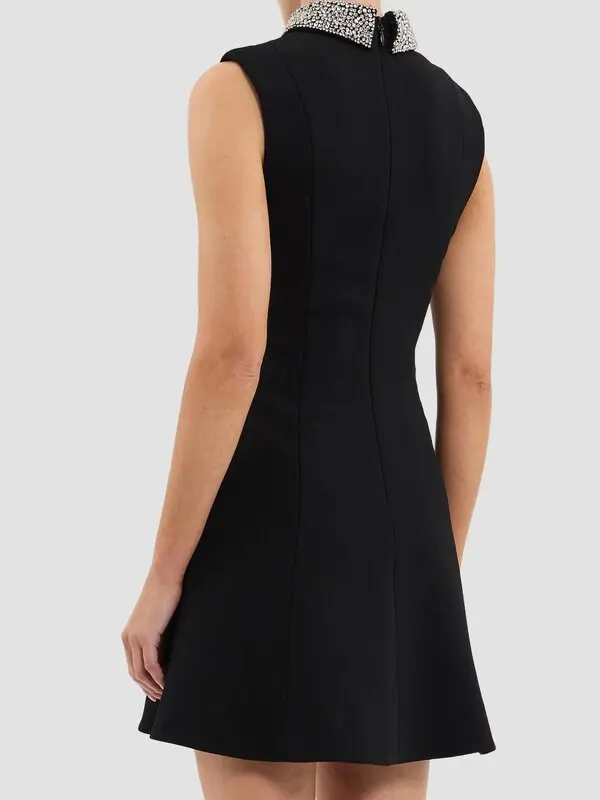 Rebecca Vallance Violetta Diamanté-collar Minidress
