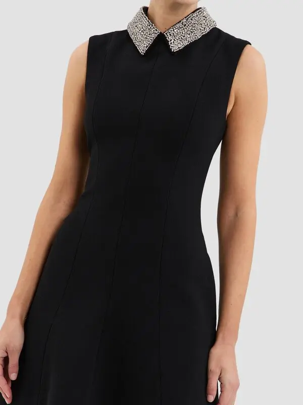 Rebecca Vallance Violetta Diamanté-collar Minidress