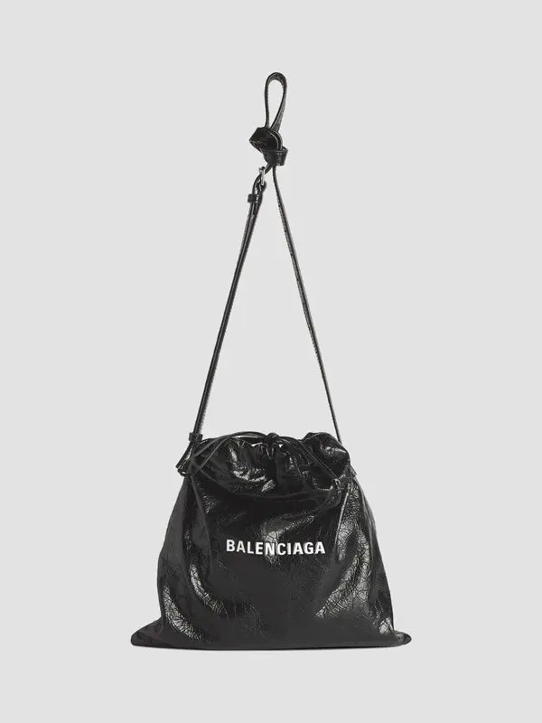 Balenciaga Shopper Dust Medium Crossbody Bag - Black
