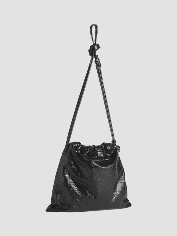 Balenciaga Shopper Dust Medium Crossbody Bag - Black