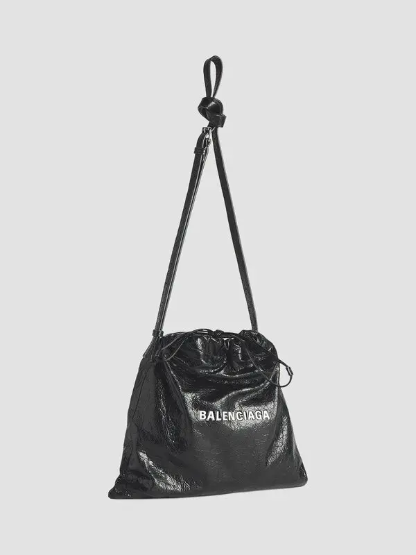 Balenciaga Shopper Dust Medium Crossbody Bag - Black