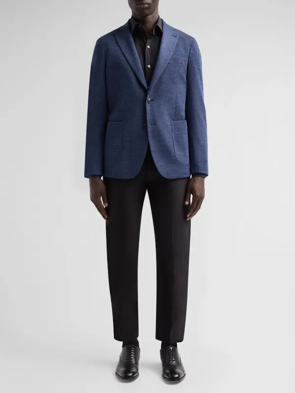 SAKS FIFTH AVENUE Collection Wool-nylon Double-faced Jersey Sport Coat