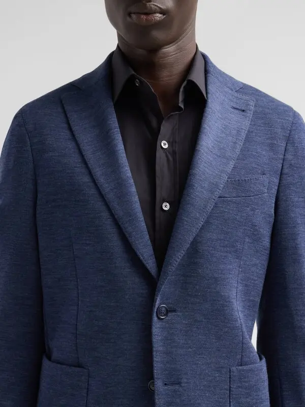 SAKS FIFTH AVENUE Collection Wool-nylon Double-faced Jersey Sport Coat