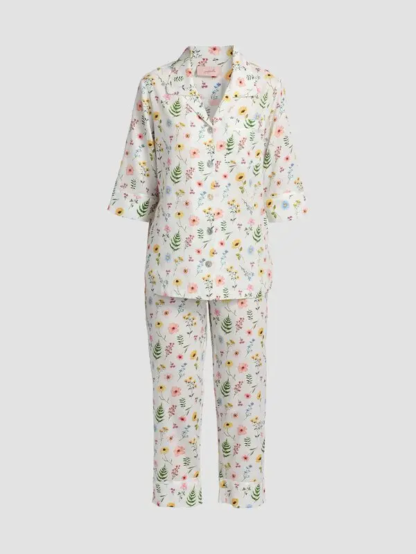 PAPINELLE Elodie Wildflower Cotton Crop Pajamas