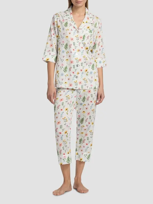 PAPINELLE Elodie Wildflower Cotton Crop Pajamas