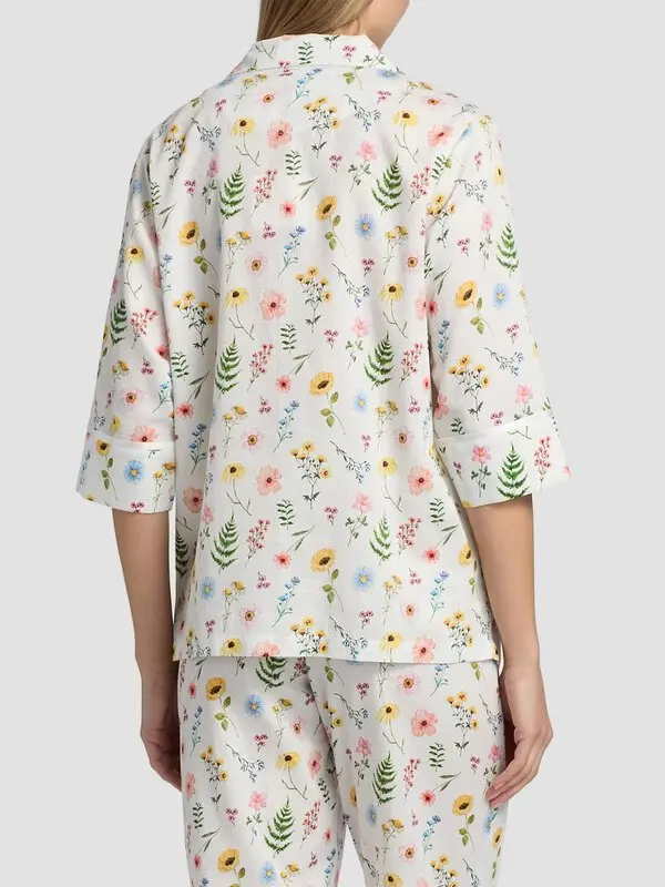 PAPINELLE Elodie Wildflower Cotton Crop Pajamas