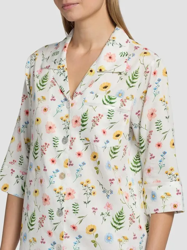 PAPINELLE Elodie Wildflower Cotton Crop Pajamas