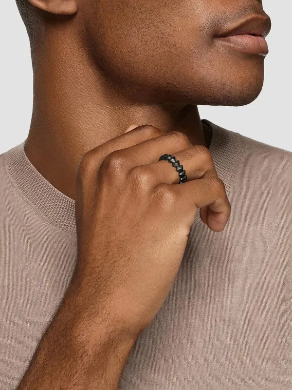 David Yurman Armory Band Ring In Titanium, 6.2mm
