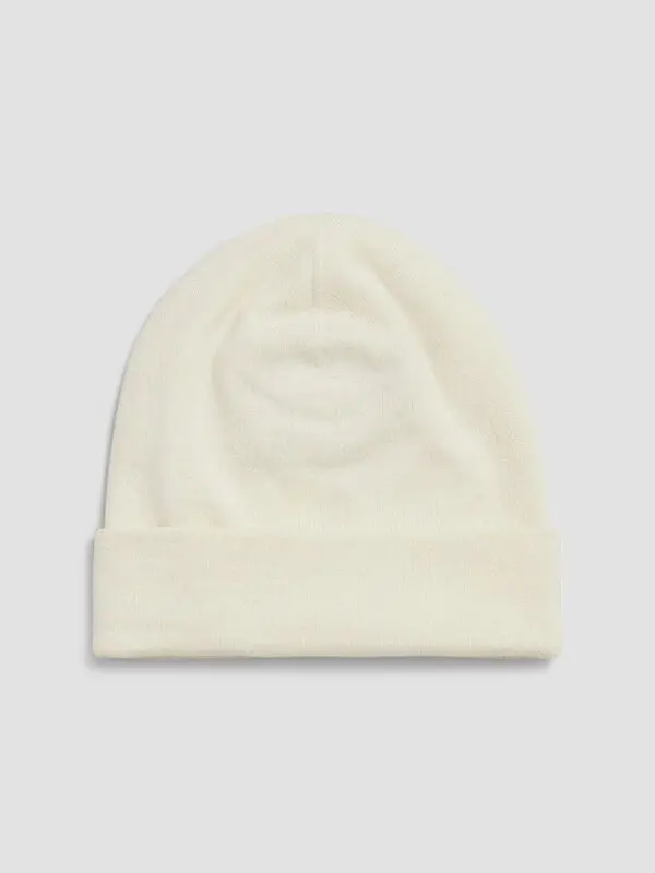 Balenciaga Knitted Beanie In Cashmere - Cream