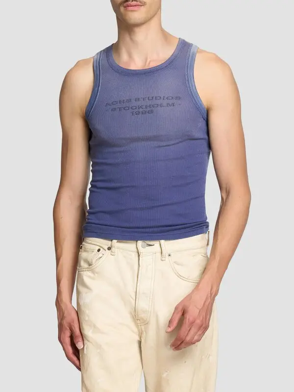 Acne Studios Eitch Logo Rib-knit Tank