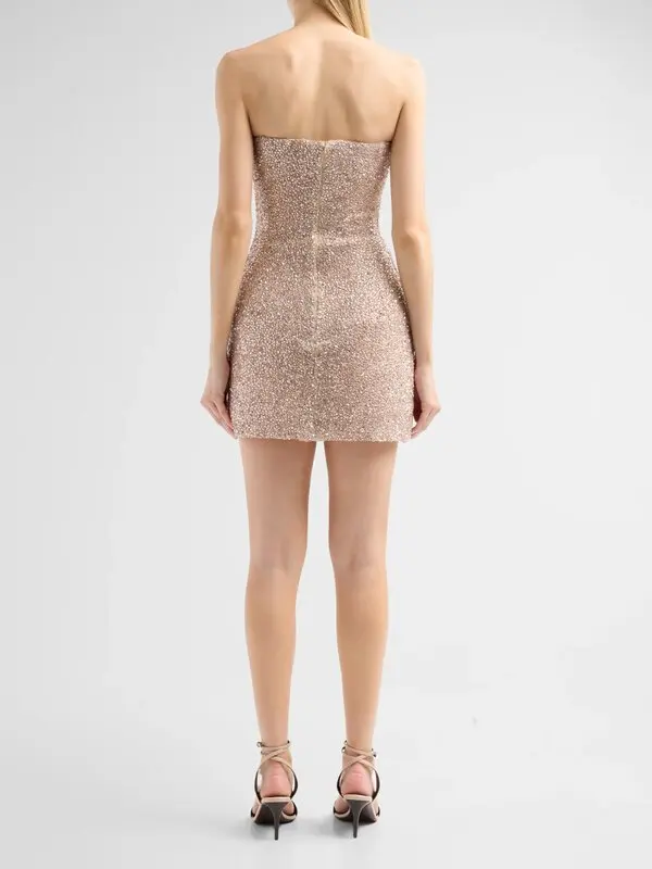 Oscar De La Renta Iris Embroidered Cocktail Dress