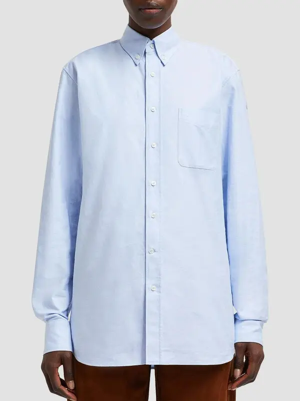 Moncler Long Sleeve Shirt In Cotton