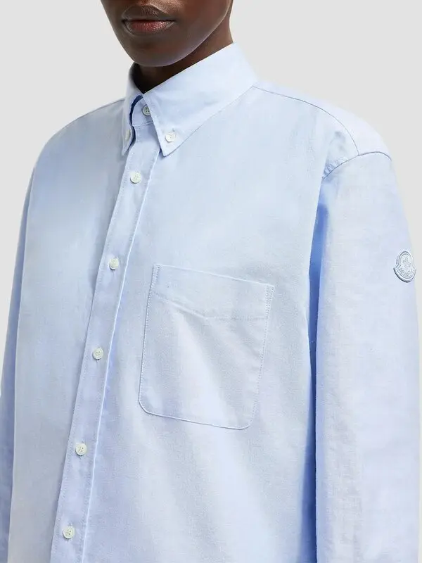 Moncler Long Sleeve Shirt In Cotton