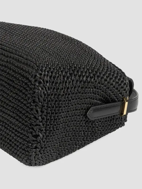 TOTEME T-lock Woven-leather Top Handle Bag