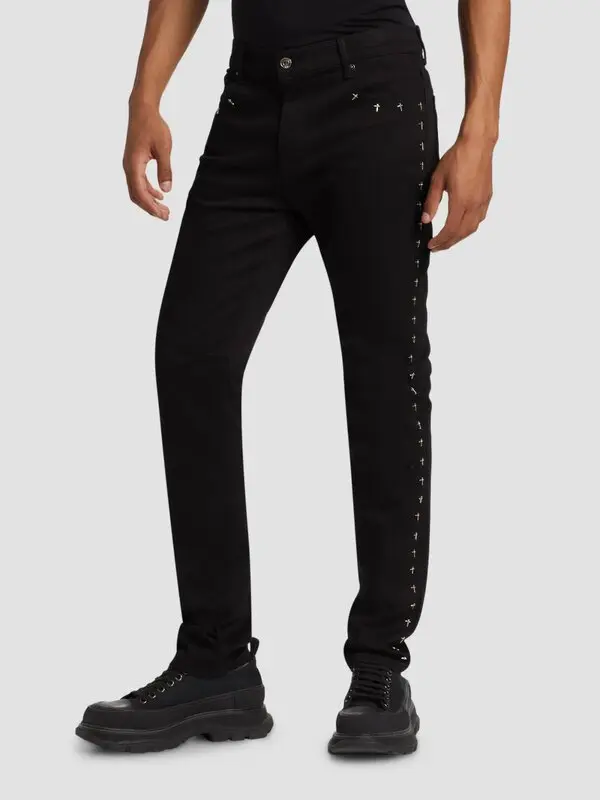 RtA Bryant Cross Stretch High-rise Slim-fit Jeans
