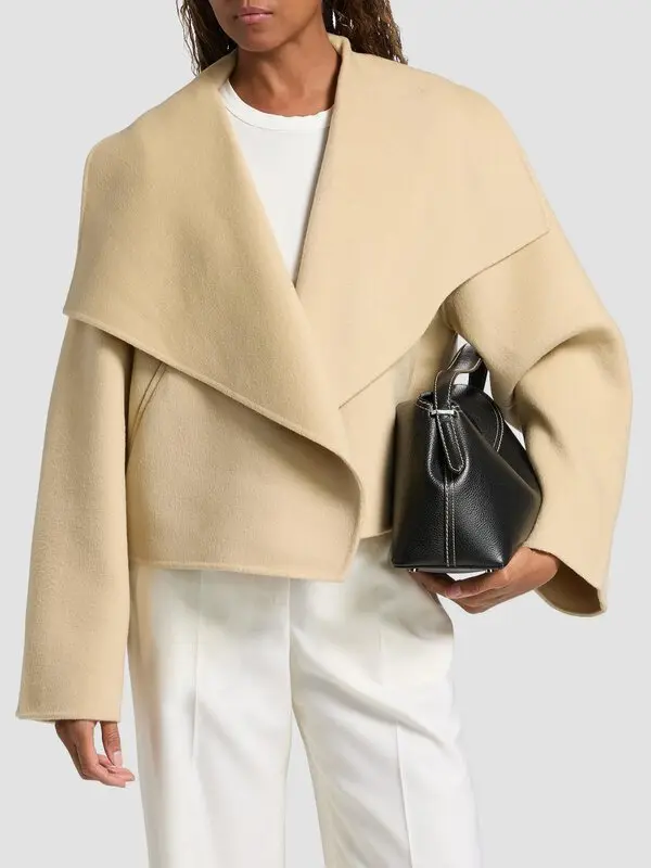 TOTEME Signature Wool Double-face Jacket - Peanut
