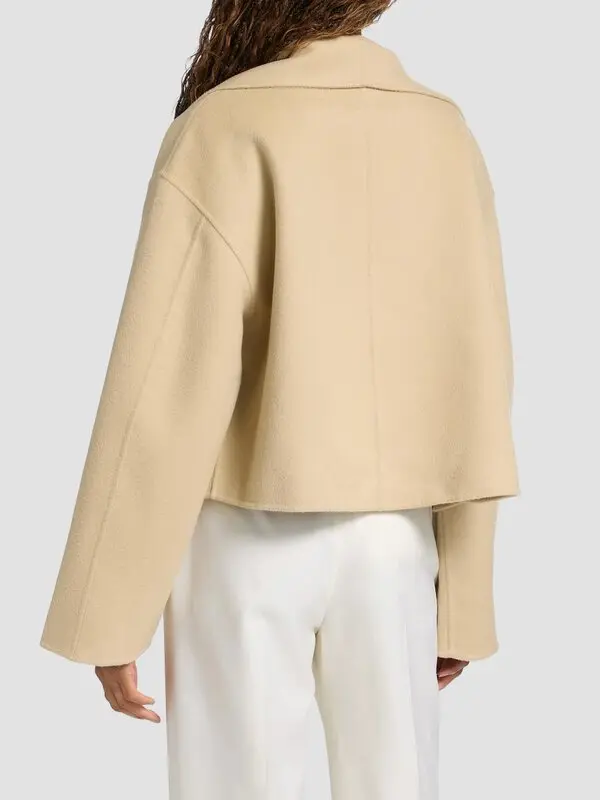 TOTEME Signature Wool Double-face Jacket - Peanut