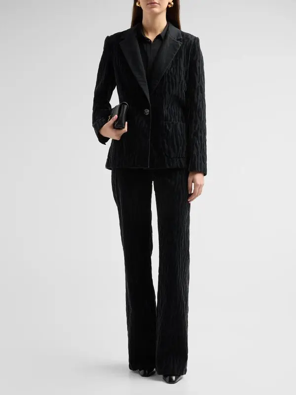 Ramy Brook Liana Cotton-blend Velvet Blazer