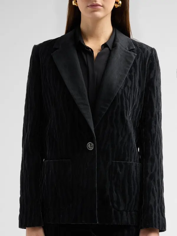 Ramy Brook Liana Cotton-blend Velvet Blazer