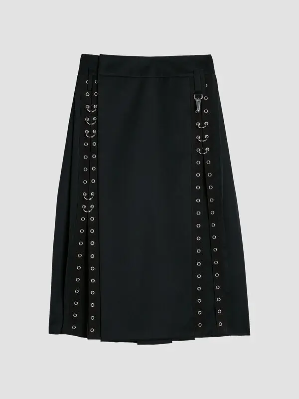 Simone Rocha Grommet Ring Sculpt Ripple Midi Skirt