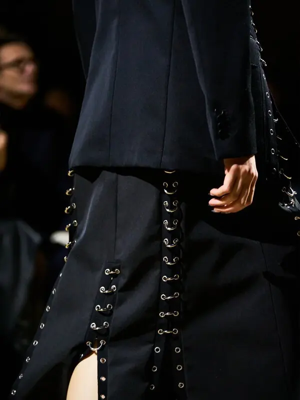 Simone Rocha Grommet Ring Sculpt Ripple Midi Skirt