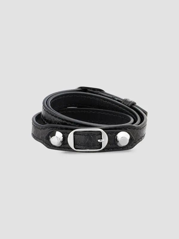 Balenciaga City Triple Bracelet - Black